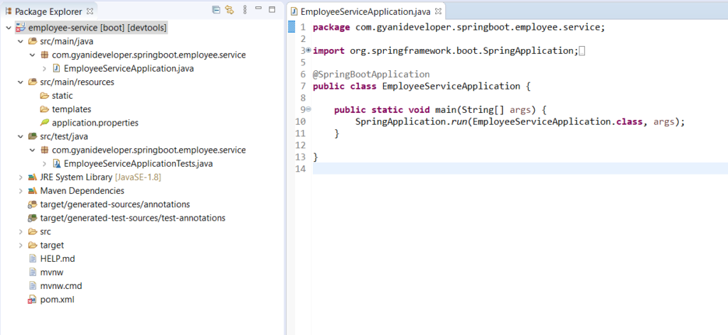 Creating A Spring Boot Application Using Sts Gyani Developer