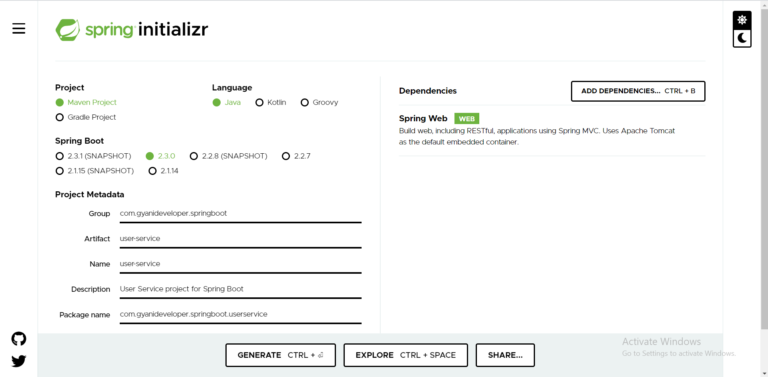Create a Spring Boot Application with Spring Initializr in Intellij ...